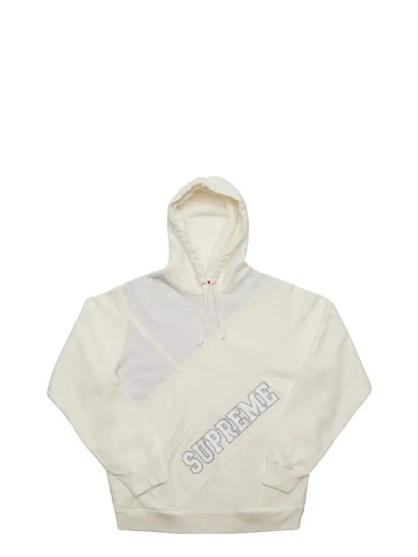 Supreme Diagonal Hooded Sweatshirt - White