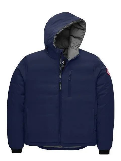 Canada Goose Lodge Down Hooded Jacket - Atlantic Navy Blue