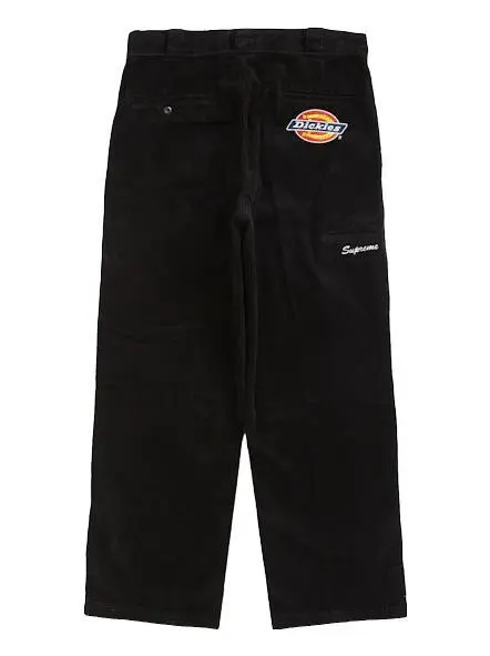 Supreme Dickies Double Knee Corduroy Work Pant - Black