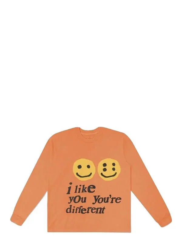 CACTUS PLANT FLEA MARKET I Like You You're Different Long Sleeve Tee Shirt - Orange