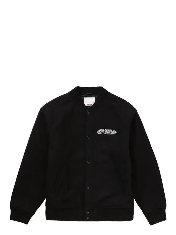 Supreme Delta Logo Varsity Jacket - Black