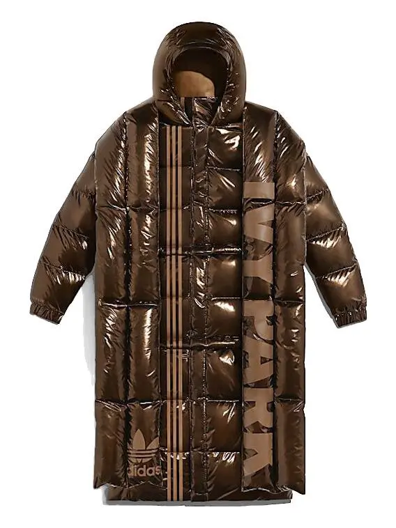 Adidas Ivy Park Metallic Puffer Jacket - Wild Brown