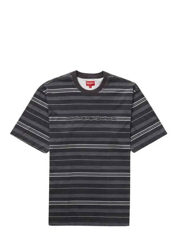 Supreme Dash Stripe Short Sleeve Top - Black