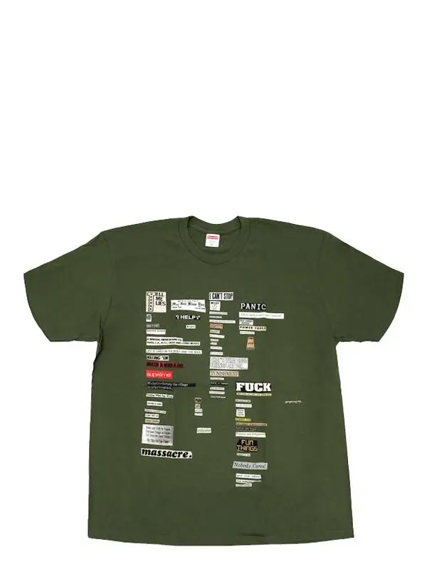 Supreme Cutouts Tee Shirt - Olive