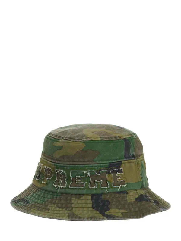 Supreme Cutout Crusher Hat - Woodland Camo