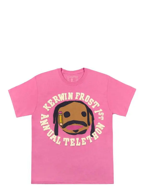 CACTUS PLANT FLEA MARKET X Kerwin Frost Telethon T-shirt - Pink