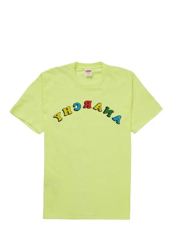 Supreme Jamie Reid Anarchy Tee Shirt - Bright Yellow