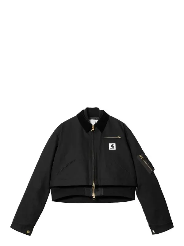 Sacai X Carhartt Wip Canvas Ma1 Detroit Jacket - Black