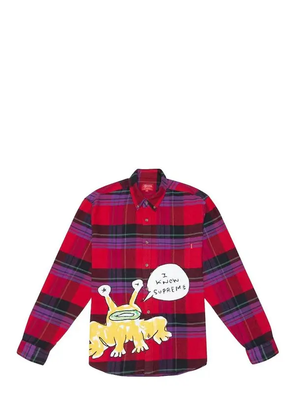 Supreme Daniel Johnston Plaid Shirt - Red