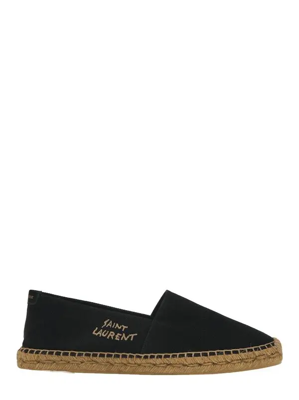 Saint Laurent Embroidered Espadrilles - Black