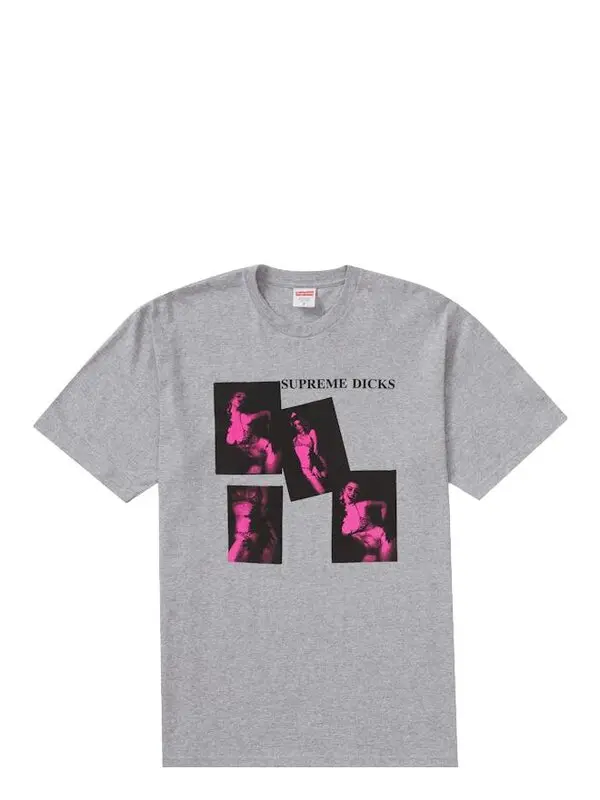 Supreme Dicks Tee Shirt - Heather Grey