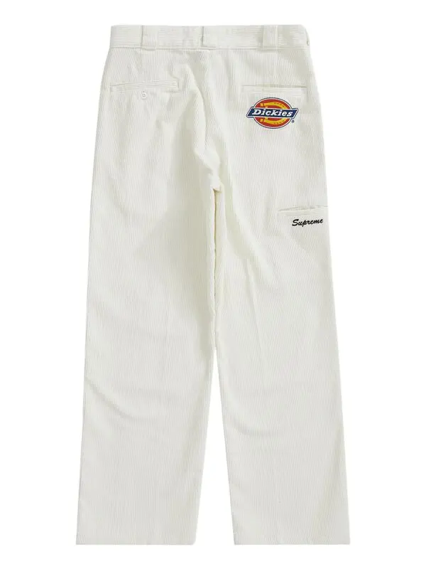 Supreme Dickies Double Knee Corduroy Work Pant - White