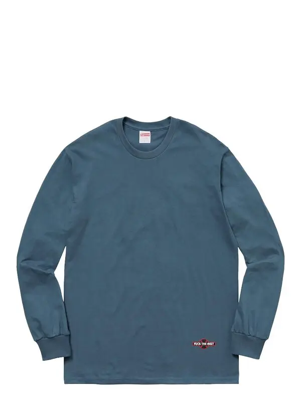 Supreme Independent Fuck The Rest Long Sleeve Tee Shirt - Dark Slate