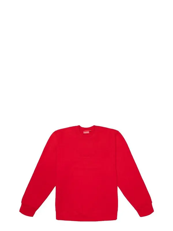Supreme Cutout Logo Crewneck Sweatshirt - Red