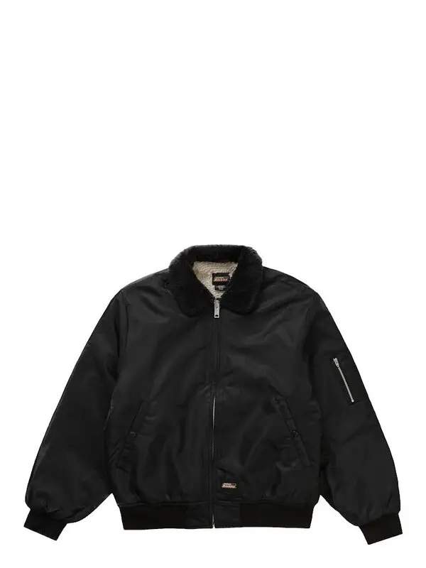Supreme Fur Collar Bomber Jacket - Black