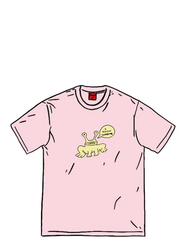 Supreme Daniel Johnston Frog Tee Shirt - Light Pink