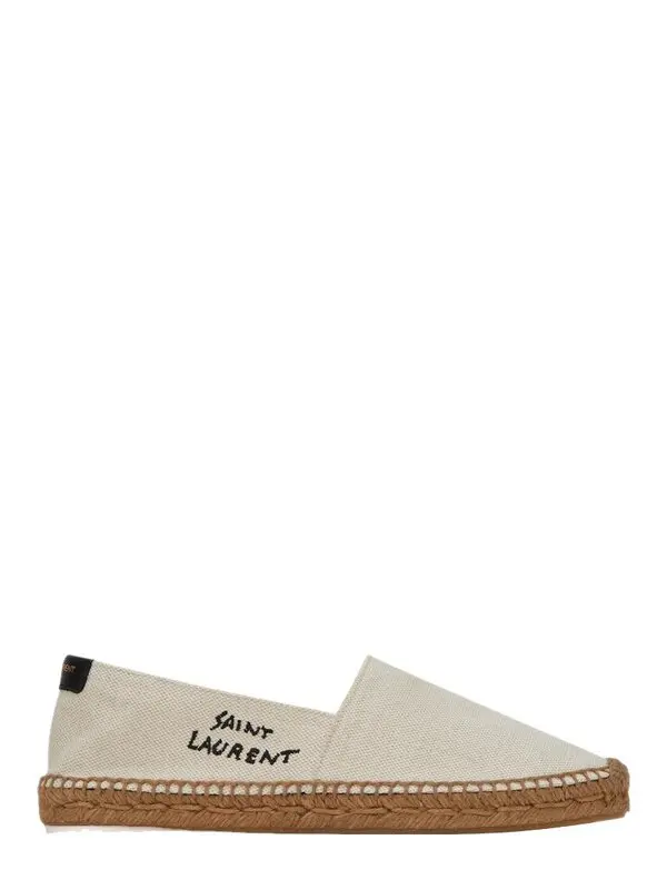 Saint Laurent Embroidered Espadrilles - Beige
