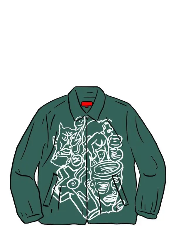 Supreme Daniel Johnston Embroidered Work Jacket - Work Green