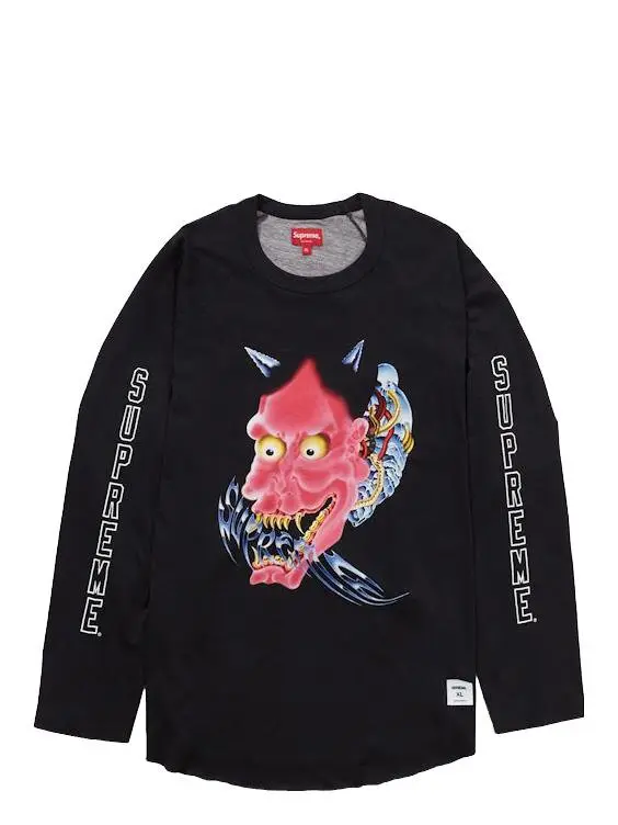 Supreme Demon Raglan Long Sleeve Top - Black