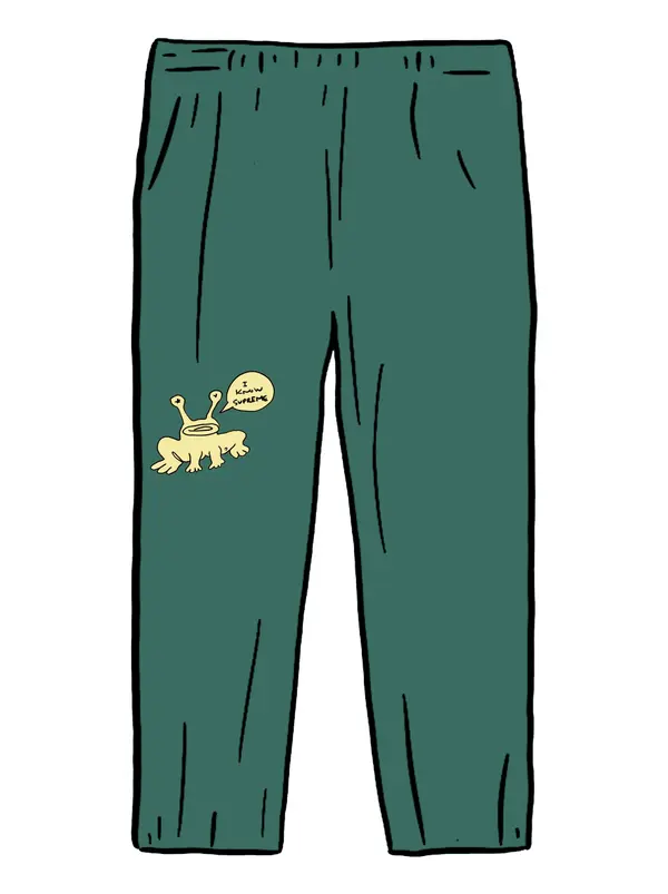 Supreme Daniel Johnston Embroidered Work Pant - Work Green