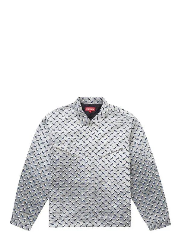 Supreme Diamond Plate Work Jacket - White