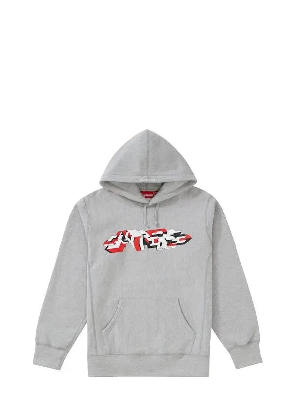 Supreme Delta Logo Hooded Sweatshirt - Heather Grey