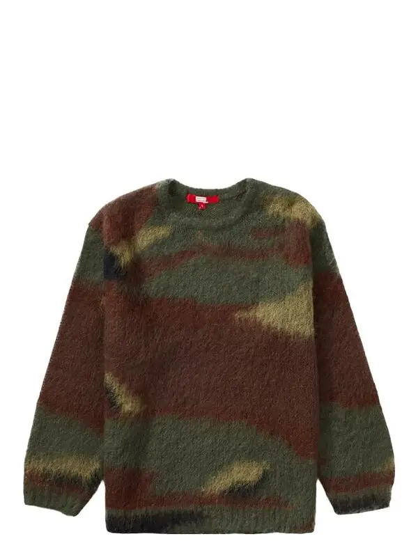 Supreme Junya Watanabe Cdg Brushed Camo Sweater - Olive