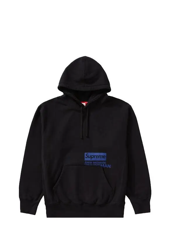 Supreme Junya Watanabe Cdg Hooded Sweatshirt - Black
