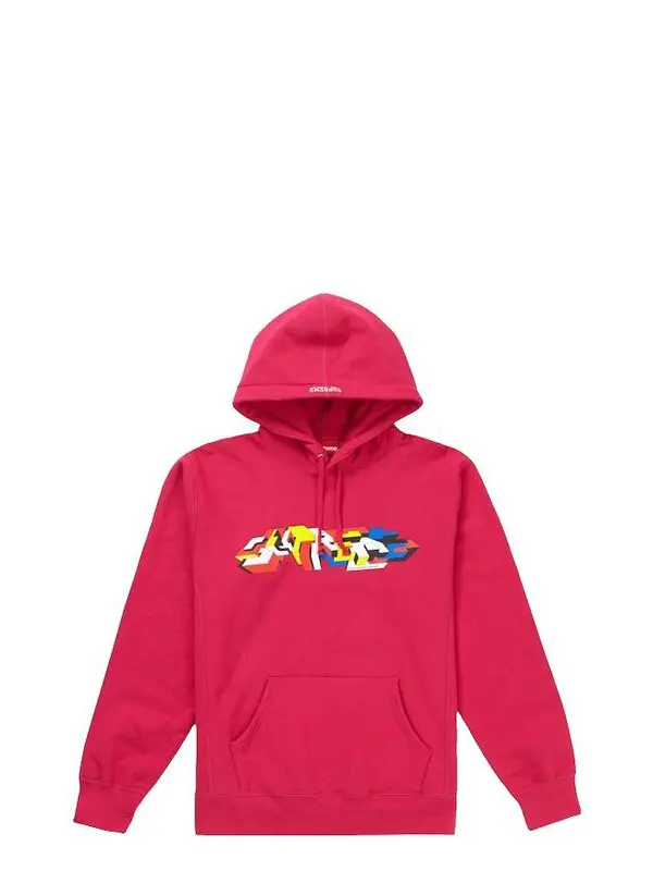 Supreme Delta Logo Hooded Sweatshirt - Fuchsia