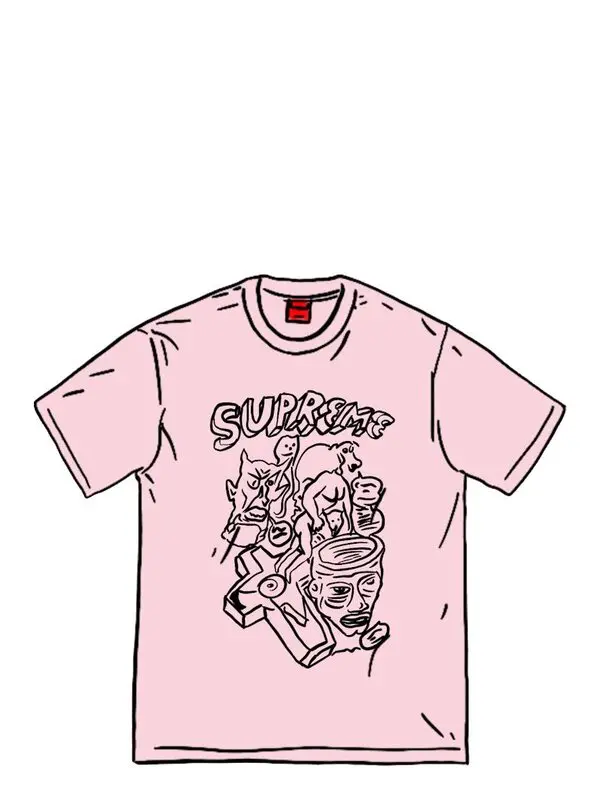 Supreme Daniel Johnston Tee Shirt - Light Pink