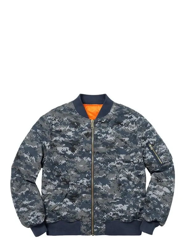 Supreme Ma1 Jacket - Navy Blue Digi Camo