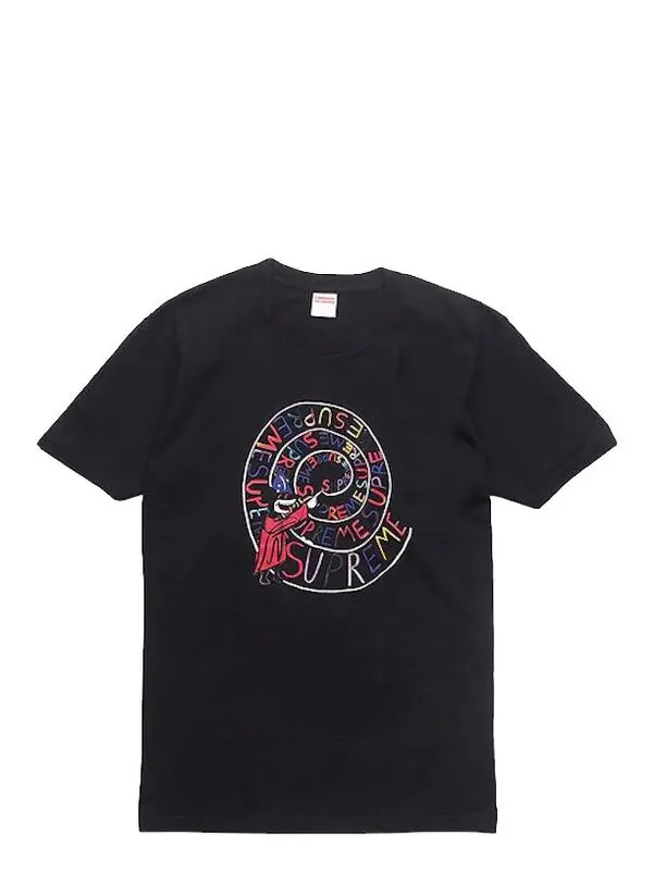 Supreme Joe Roberts Swirl Tee Shirt - Black