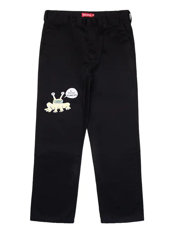 Supreme Daniel Johnston Embroidered Work Pant - Black