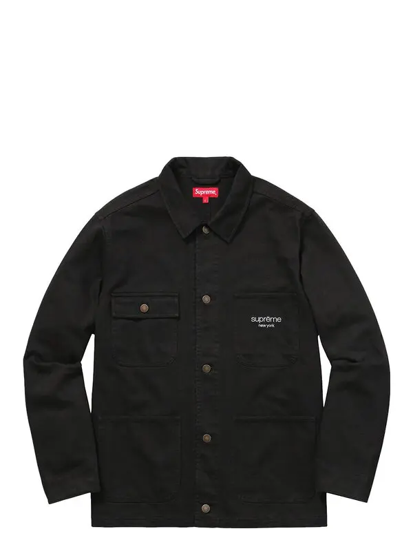 Supreme Denim Chore Coat - Black