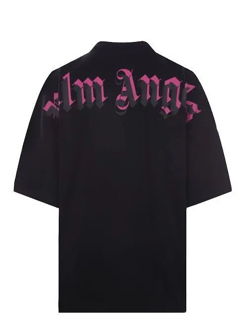 Palm Angels Oversized Double Logo T-shirt - Black