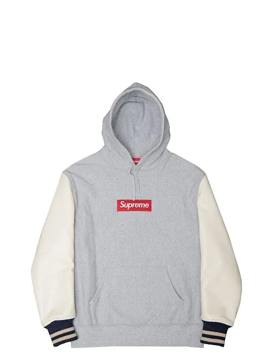 Supreme Junya Watanabe Cdg Customized Box Logo Hoodie - Grey