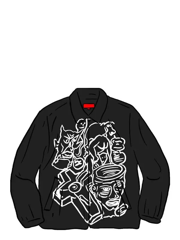 Supreme Daniel Johnston Embroidered Work Jacket - Black