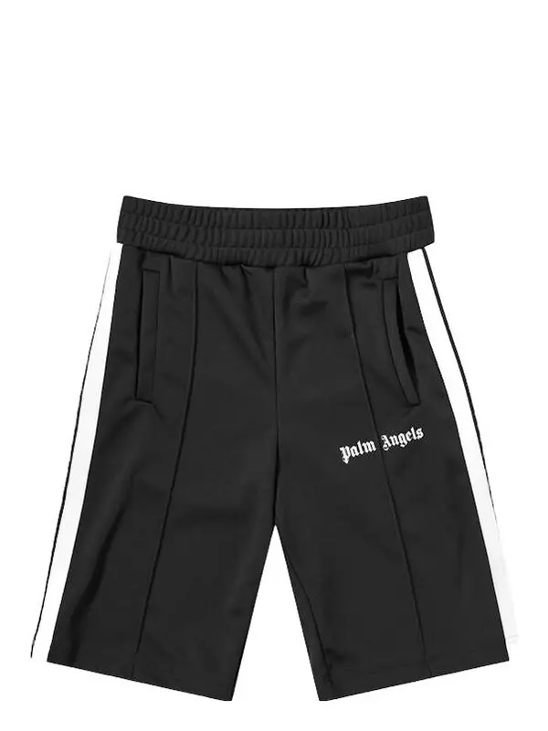 Palm Angels Logo Print Track Shorts - Black