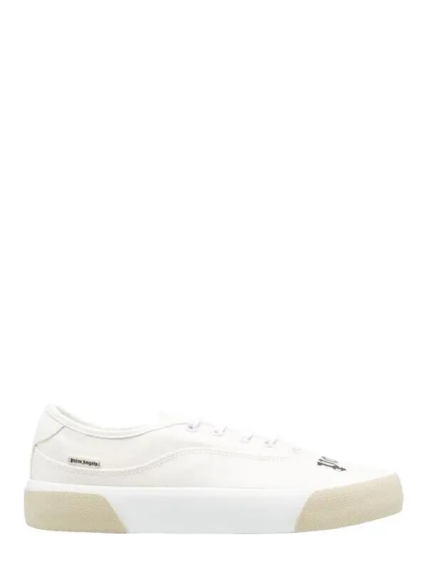 Palm Angels Logo Skaters Sneakers - Cream/white