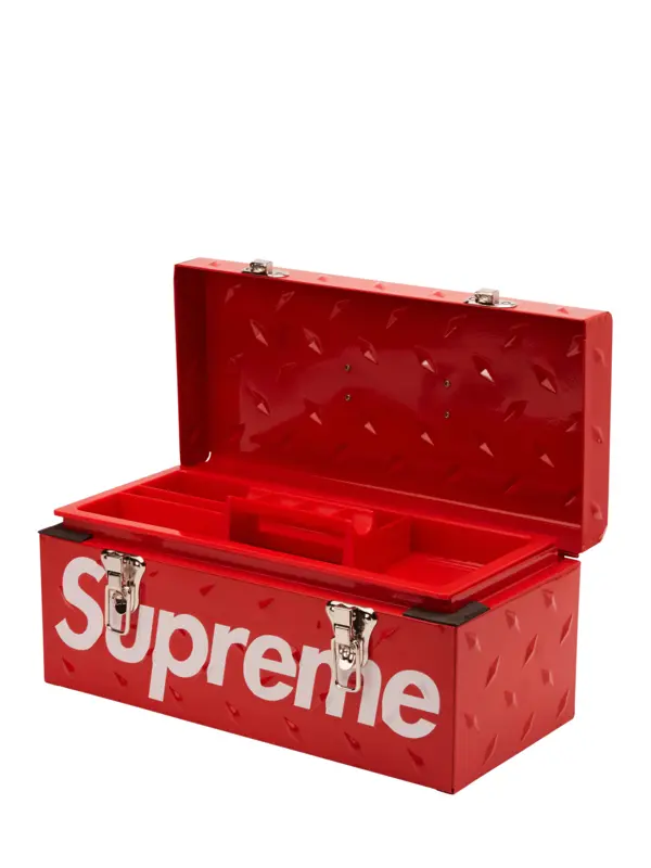 Supreme Diamond Plate Tool Box - Red