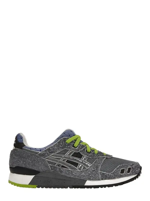 Asics Gel-lyte Iii Nice Kicks Sneakers - Castlerock/navy Blue/lime