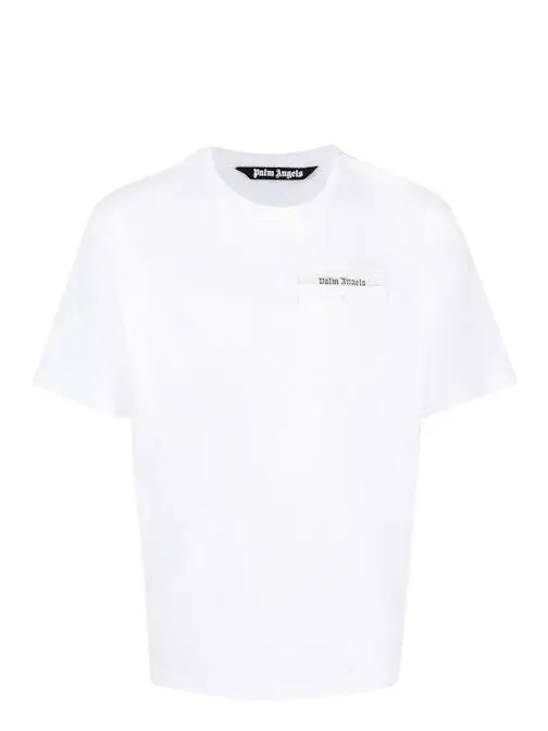 Palm Angels Logotape Cotton T-shirt - White