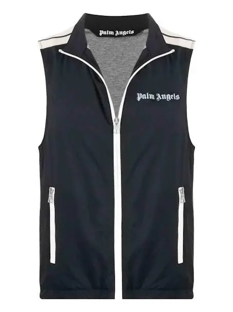Palm Angels Logo-print Gilet - Black/white