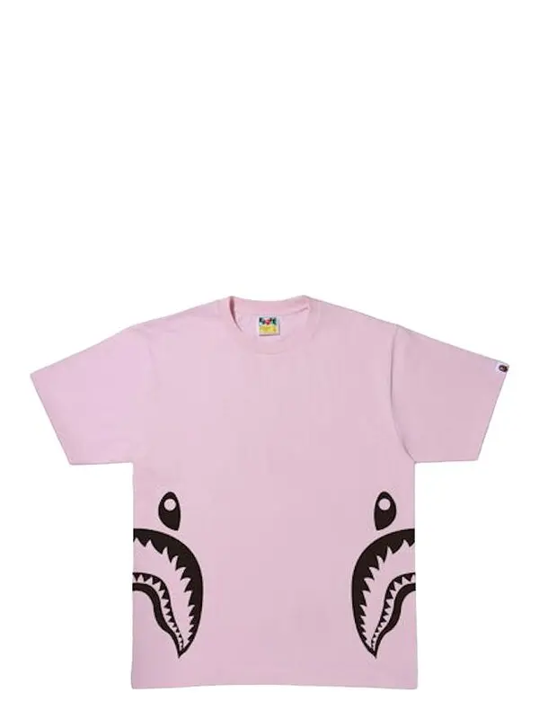 A BATHING APE Bicolor Side Shark Tee Shirt - Pink