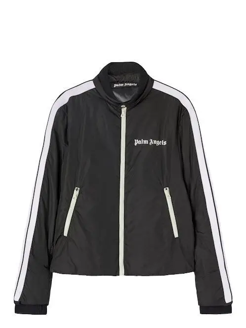 Palm Angels Lightweight Puffer Track Jacket - Black/white