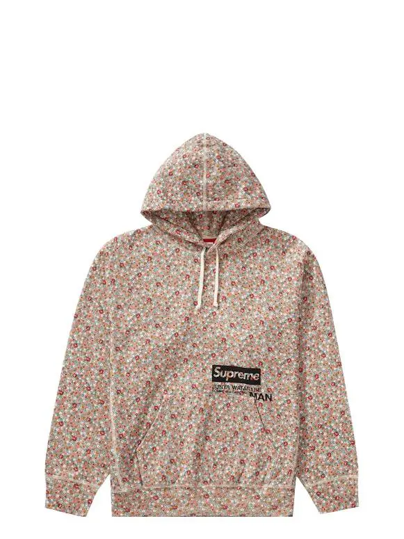 Supreme Junya Watanabe Cdg Hooded Sweatshirt - Pink Flowers
