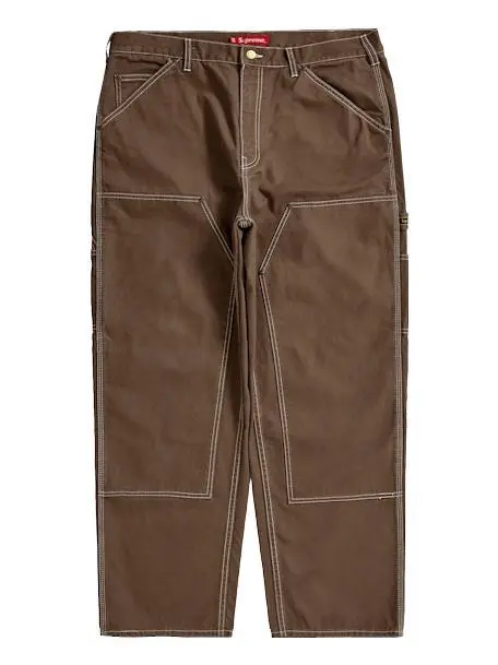 Supreme Double Knee Canvas Painter Pant - Brown