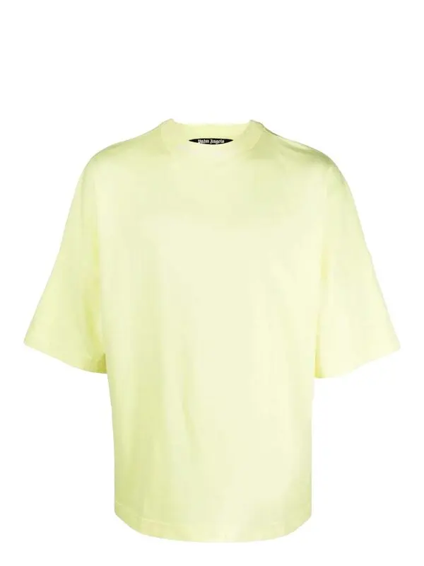 Palm Angels Logoprint Cotton T-shirt - Yellow