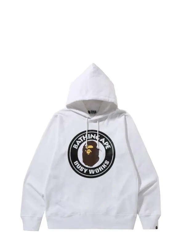 BAPE Busy Works Pullover Hoodie - White