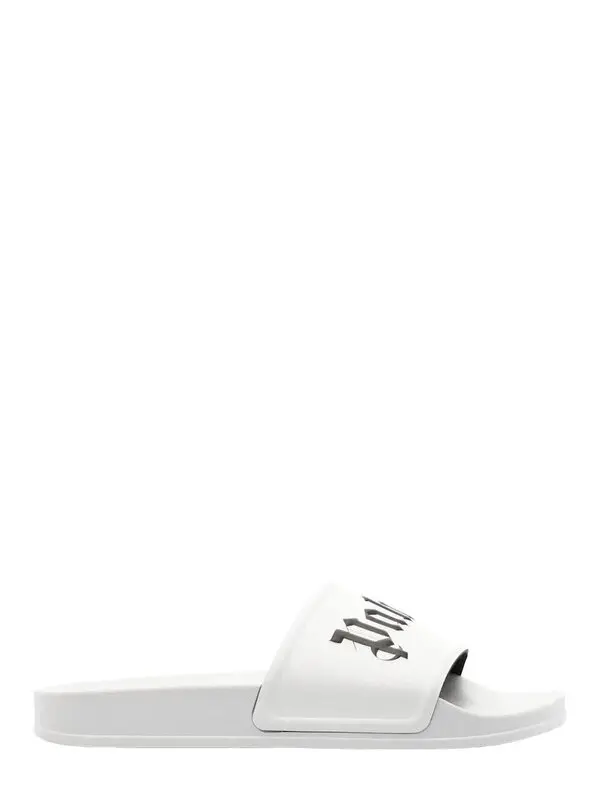 Palm Angels Logo Slide - White/black